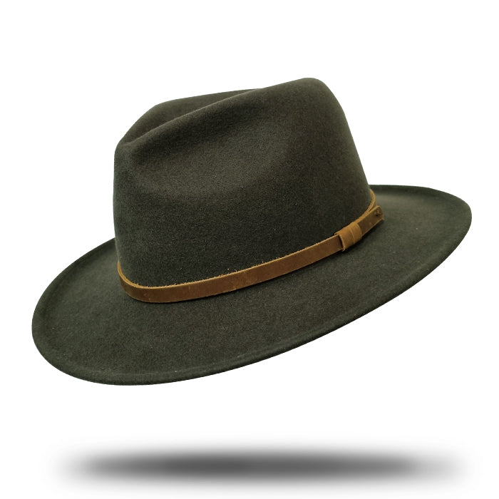 Felt Hats - Hat World Australia | Flat Brim Felt Fedora-SF367